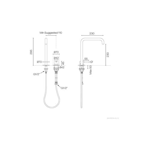 Buddy Pro Square 2 Hole High Mixer Archipro Nz