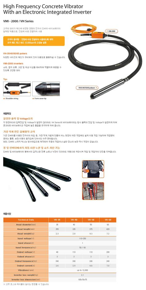 고주파 일체형 바이브레이터 Vh Series By 주 브이비엠 코머신 판매자 소개 및 제품 소개