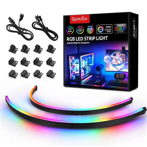 Buy NEON Addressable RGB PC LED Strip 2x15 7inch WS2812 RGB Rainbow