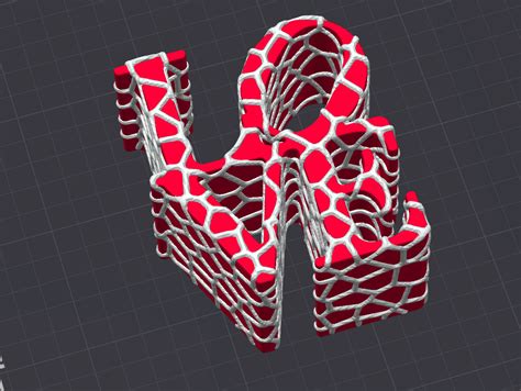Love Voronoi Sign By Alex Vikingo Download Free Stl Model