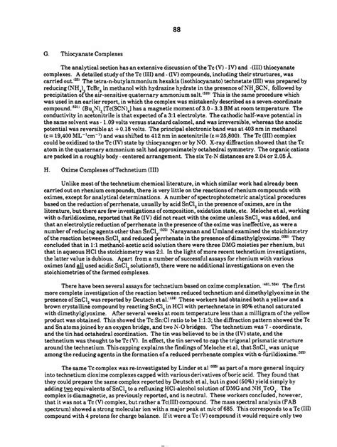 Technetium Iii Compounds The Chemistry Of Technetium In Medicine