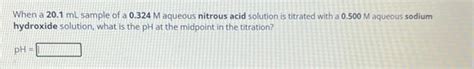 Solved A 27 7 ML Sample Of A 0 466M Aqueous Acetic Acid Chegg Com