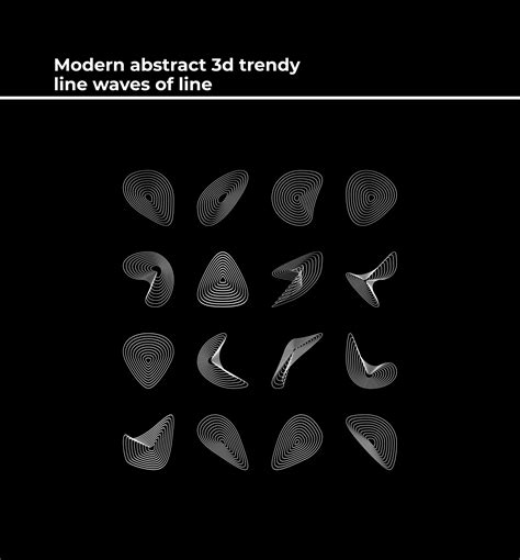 modern abstract 3d trendy line waves of line 10583095 vector art at