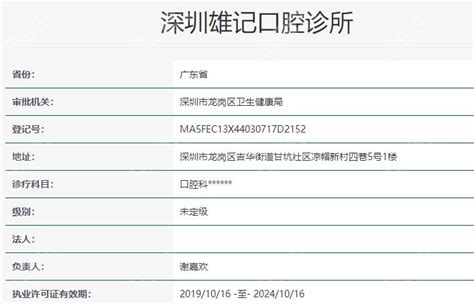 深圳雄记口腔诊所好不好 地址 医生 案例 顾客点评 398口腔网