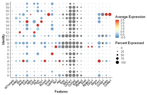 Dotplot Shows Partially Grey Dot Issue Satijalab Seurat Github