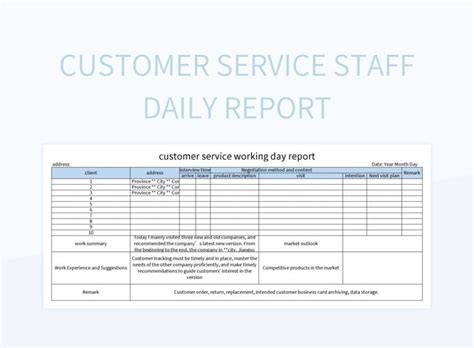 Free Work Daily Report Templates For Google Sheets And Microsoft Excel Slidesdocs