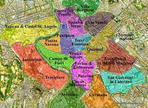 Rome Neighborhoods Map Map Of Rome 350 Ad And Athens In 200 Ad