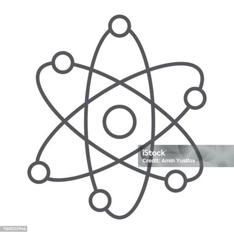原子結構細線圖示科學和核核符號向量圖形白色背景上的線性圖案向量圖形及更多圖示圖片 圖示 軌道運行 10號 Istock