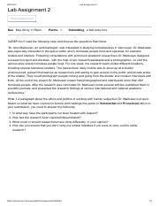 Lab Assignment 2 Pdf 2021 5 16 Lab Assignment 2 Lab Assignment 2 Start Assignment Due May 28