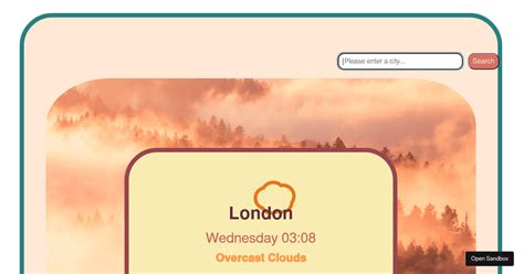 React Weather App Dec Codesandbox
