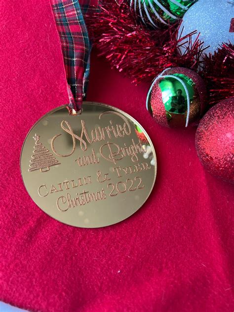 Newlywed Christmas Ornament First Married Christmas Etsy