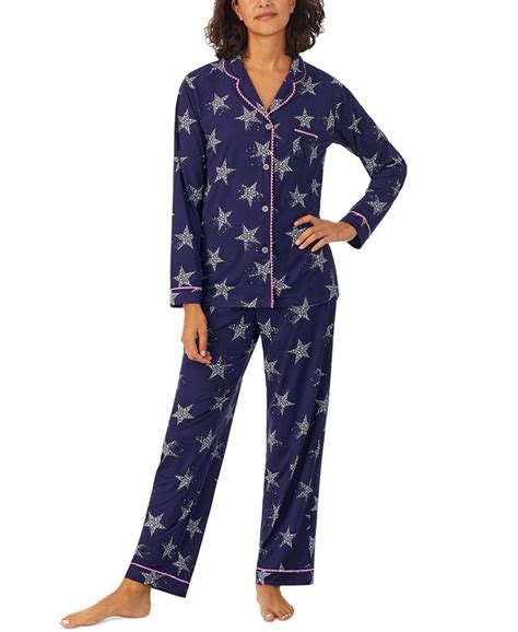 Cuddl Duds Womens Ultra Soft Printed Notch Collar Pajama Set Macys
