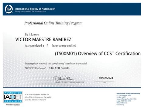 Overview Of The Certified Control Systems Technician Ccst Certification Ppt