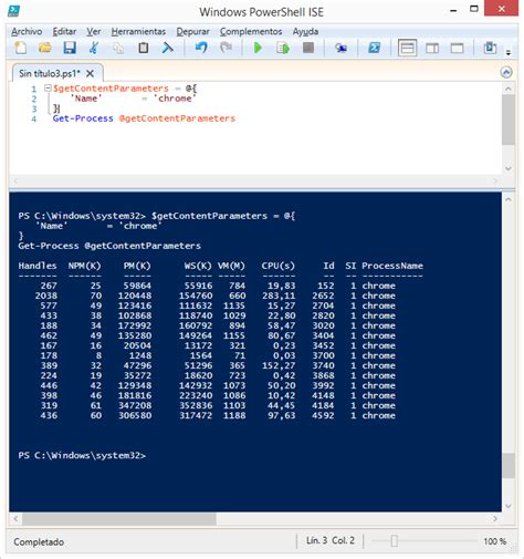 Splatting To Pass Parameters To Commands In Windows Powershell