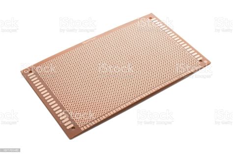 Perfboard Base For Electronic Prototyping Isolated On White Background