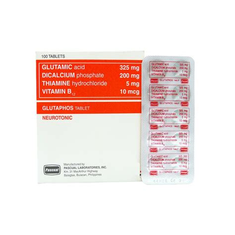 Glutaphos Tablet 10s Brain Memory Enhancer Vitamin Brain Vitamin