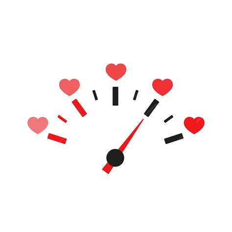 Premium Vector Measuring Love Meter Indicator Valentines Day Indicator