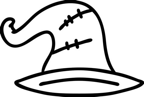 Line Doodle Of An Old Wizard Hat Icon 40879249 Png