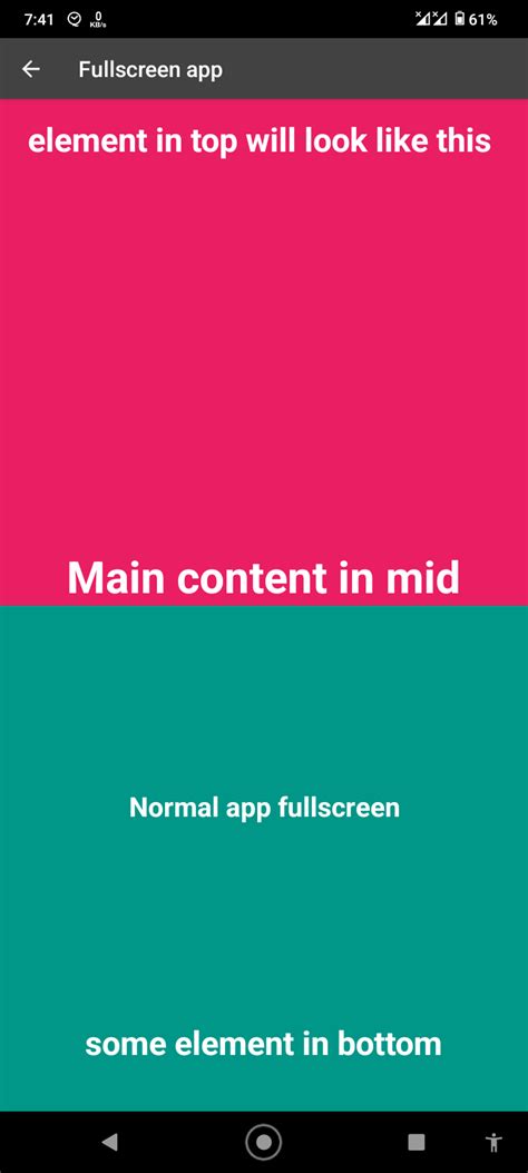 Enable Fullscreen In Android App