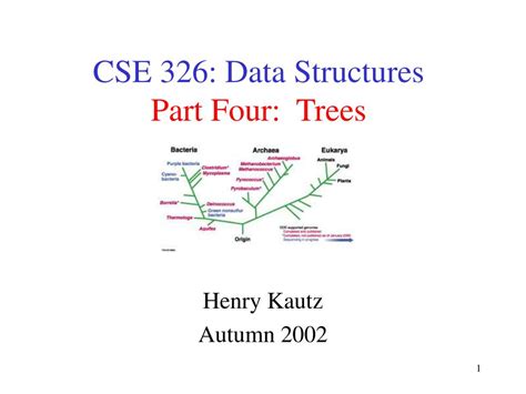 Ppt Cse 326 Data Structures Part Four Trees Powerpoint Presentation