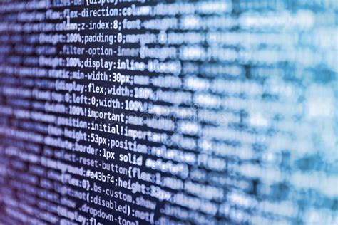 Shallow Depth Of Field Selective Focus Effect Programming Code Abstract Technology Background