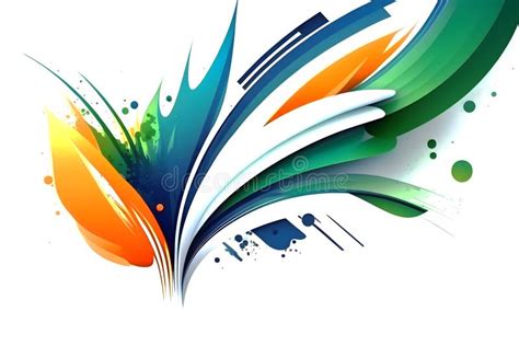 Modern Colorful Flow Poster Splash Rainbow Stock Illustration