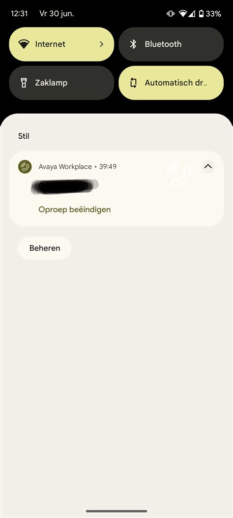 Call Notification Not Ending R Avaya