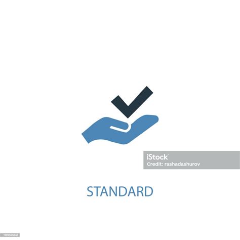 표준 개념 2 컬러 아이콘 간단한 파란색 요소 그림입니다 표준 개념 기호 디자인 웹 및 모바일 Ui Ux에 사용할 수 있습니다 0명에 대한 스톡 벡터 아트 및 기타 이미지