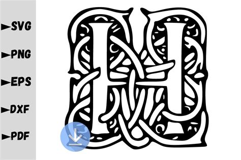 Monogram Letter H Monogram Svg Graphic By Jada Boutique Design