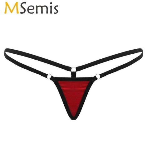 Hot K MSemis Women Underwear Erotic Micro Mini Lingerie Super Low Rise T Back G String Thong