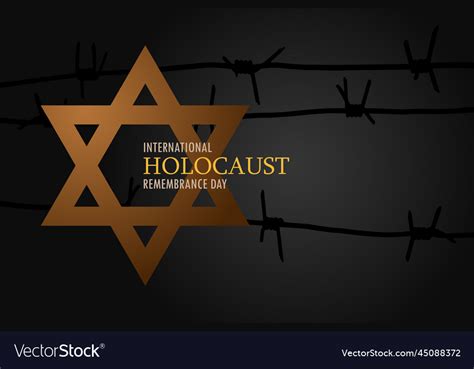 International Holocaust Remembrance Day Star Vector Image
