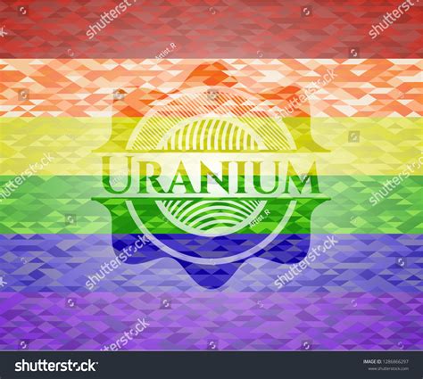 Uranium Lgbt Colors Emblem Stock Vector Royalty Free 1286866297
