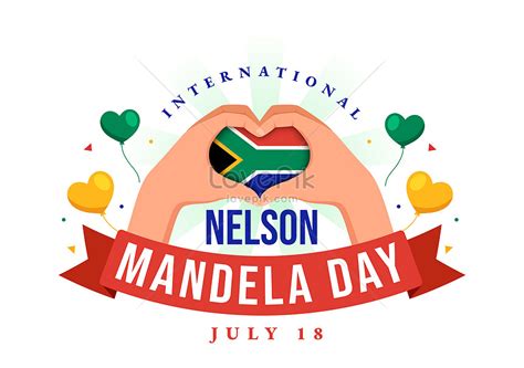 넬슨 만델라 국제 기념일 삽화 일러스트 무료 다운로드 Lovepik
