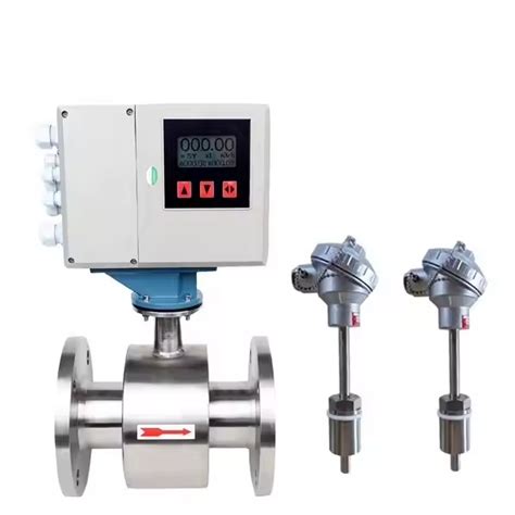 Ansi 150 Flange Electromagnetic Flow Meter Rs485 Output Heat Btu Magnetic Flowmeter 4 20ma