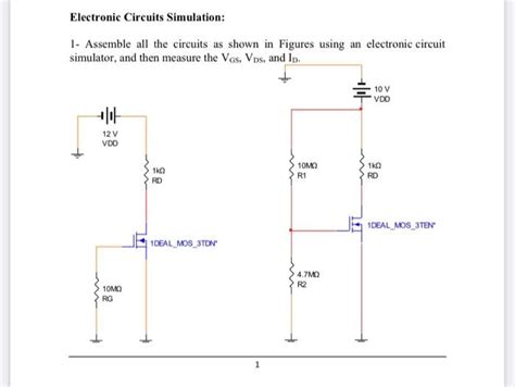 Solved Electronic Circuits Simulation Assemble All The Chegg