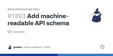 Add Machine Readable Api Schema · Issue 1393 · Discorddiscord Api