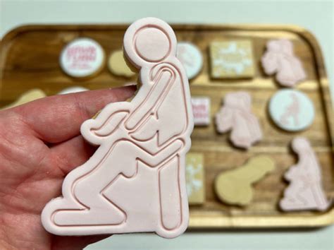Male And Female Sexual Position Oral Stick Figure Cookie Stamp And Cutter Blue Fox Designs