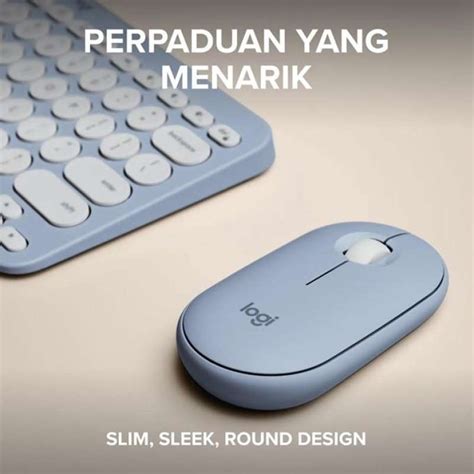 Jual Logitech Pebble 2 Combo Keyboard And Mouse Wireless Bluetooth Tonal Rose Di Seller Avista