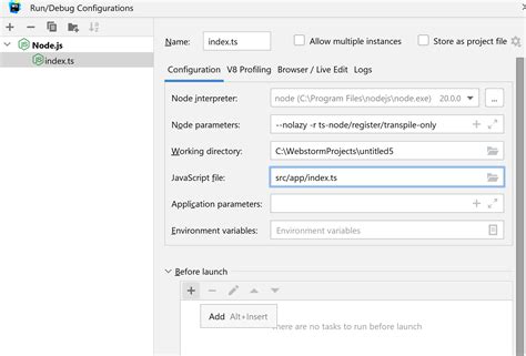 Create Rundebug Configuration For Node Js Ides Support Intellij