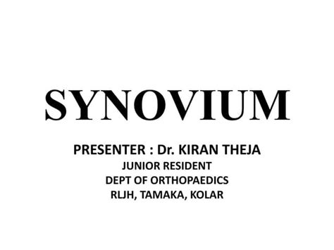 Synovium Pptx