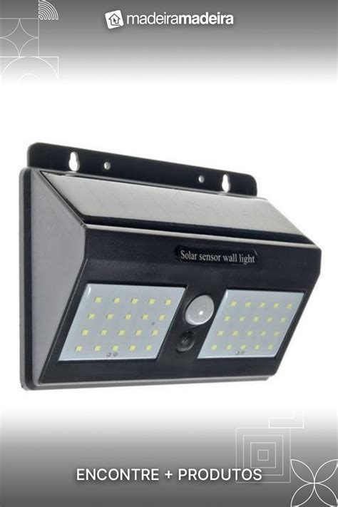 Lustre Solar De Parede Com Sensor 8w Led Iluminação Branco Frio