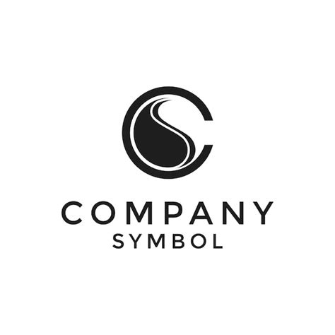 Initiales Monogramme Cs Sc Lettre Circulaire Yin Yang Création De Logo Vecteur Premium