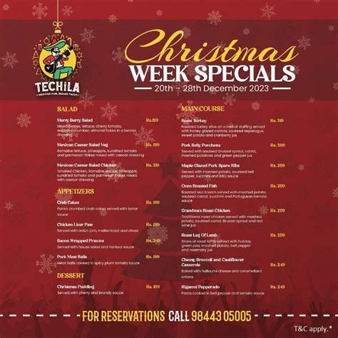 Christmas Week Specials Techila Rachenahalli Main Road Bangalore