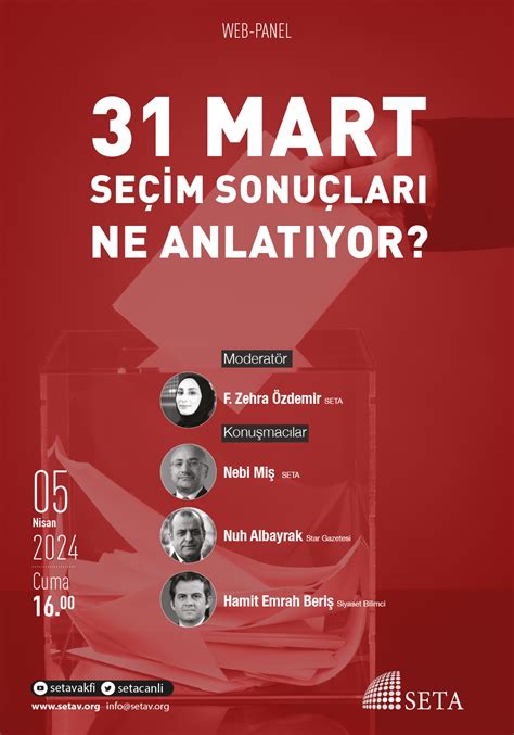 Web Panel 31 Mart Seçim Sonuçları Ne Anlatıyor Seta
