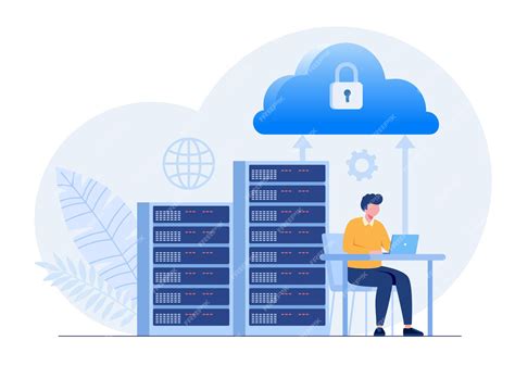 Premium Vector Data Server Web Concept Storage Technology Database
