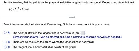 Solved For The Function Find The Points On The Graph At Chegg