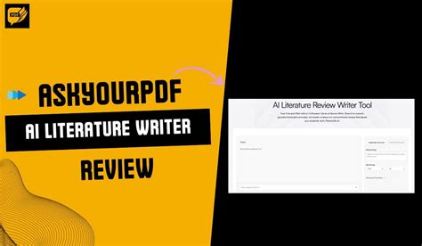Askyourpdf Ai Literature Writer Review