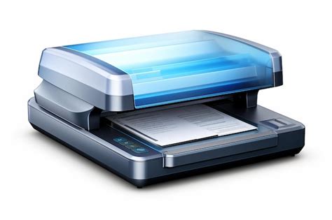 Premium Ai Image Flatbed Document Scanner Isolated On White