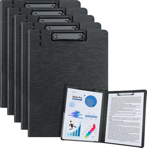Bomkee A4 Foldover Clipboard 4 Pack Foldable Clipboards