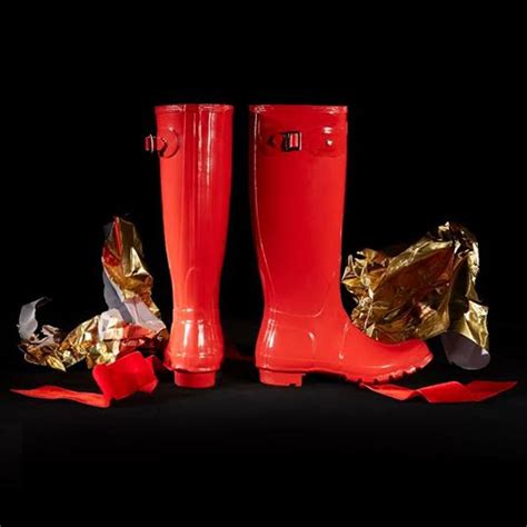Hunter Womens Original Tall Gloss Buckle Strap Rain Boots Dillards
